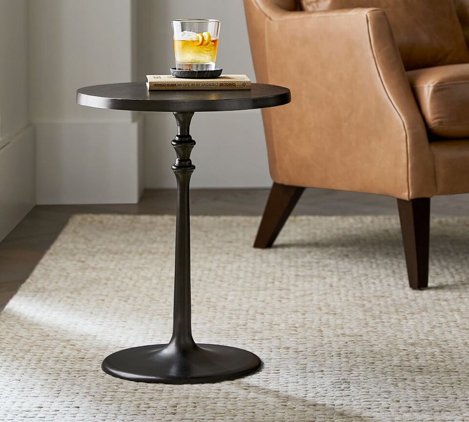 Round Metal Drink Table (24 cm) | Pottery Barn UK